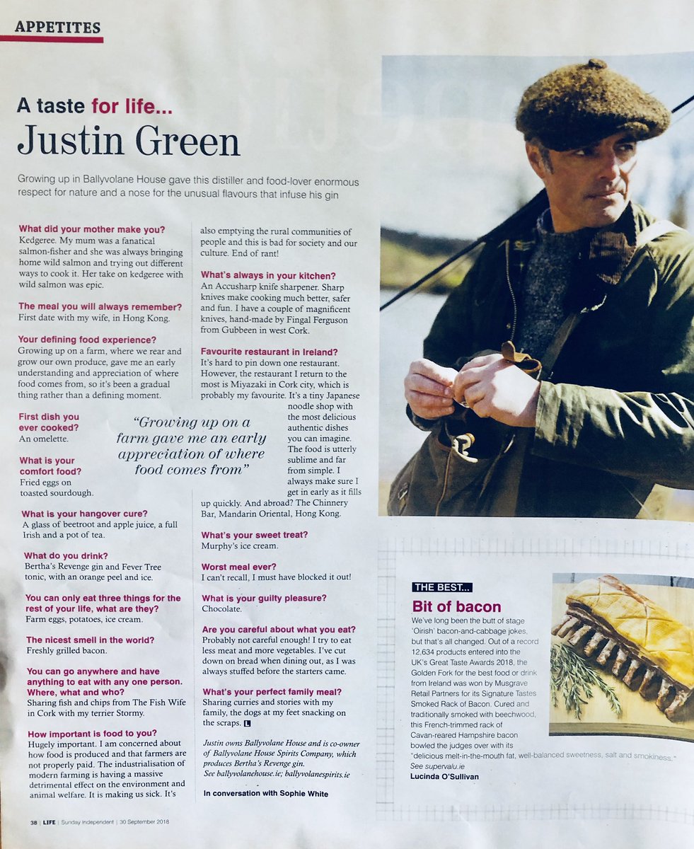 Sunday Independent ‘A Taste for Life’