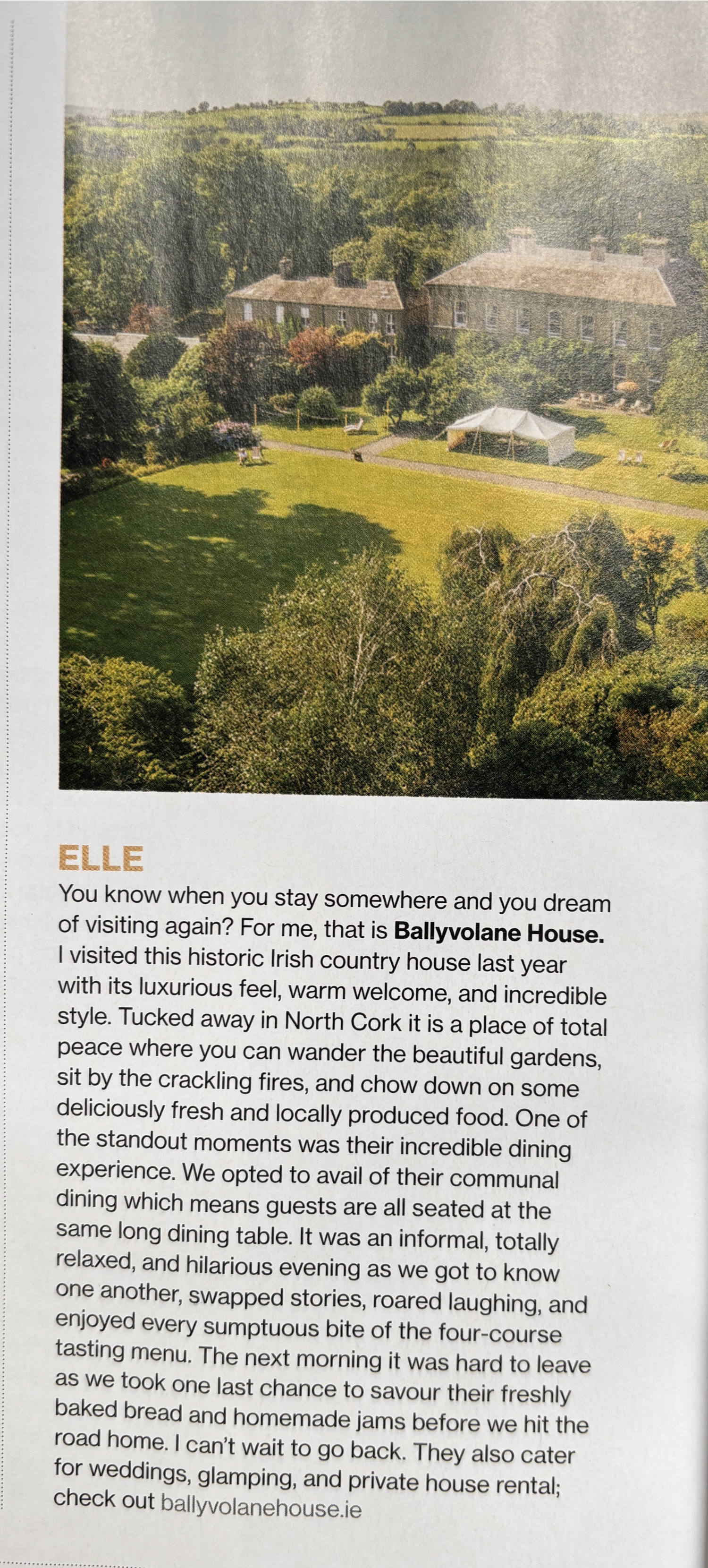 Irish Country Magazine - Travel Feature by Elle Gordon